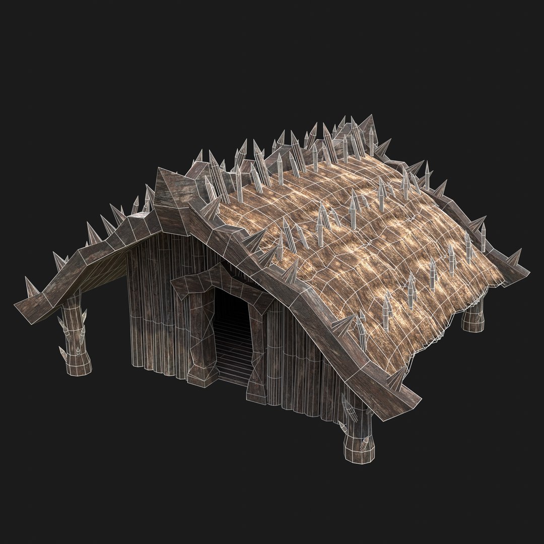 ORC ORCISH BARBARIAN HUNTER CAMP HOUSES TENTS COLLECTION 3D Model ...