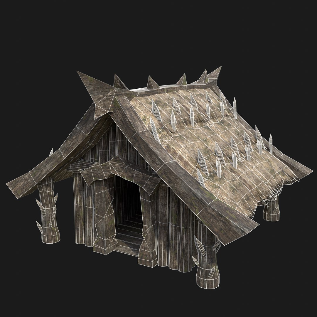 ORC ORCISH BARBARIAN HUNTER CAMP HOUSES TENTS COLLECTION 3D Model ...