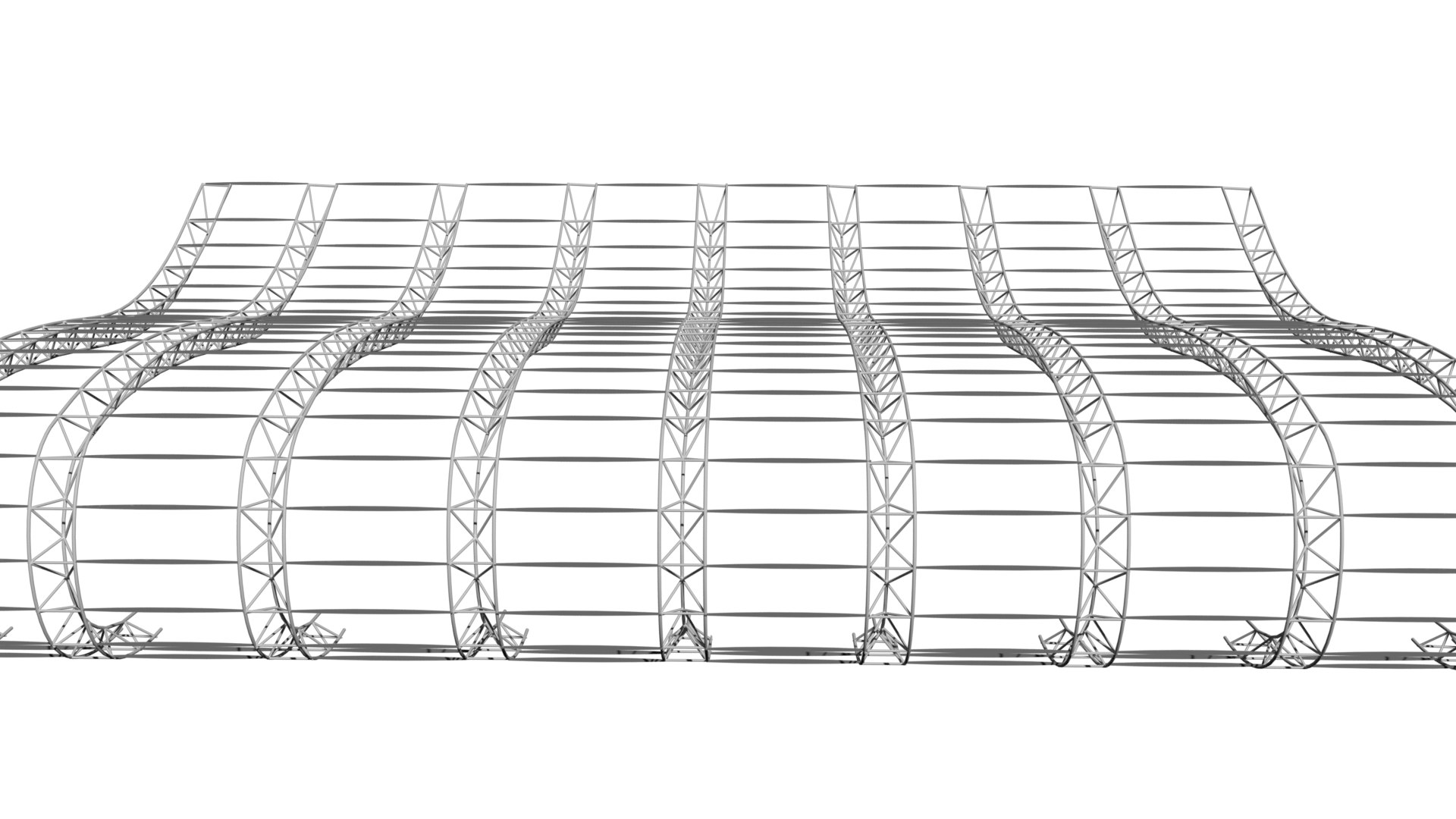 Curved Roof Structure 3D Model - TurboSquid 1377963