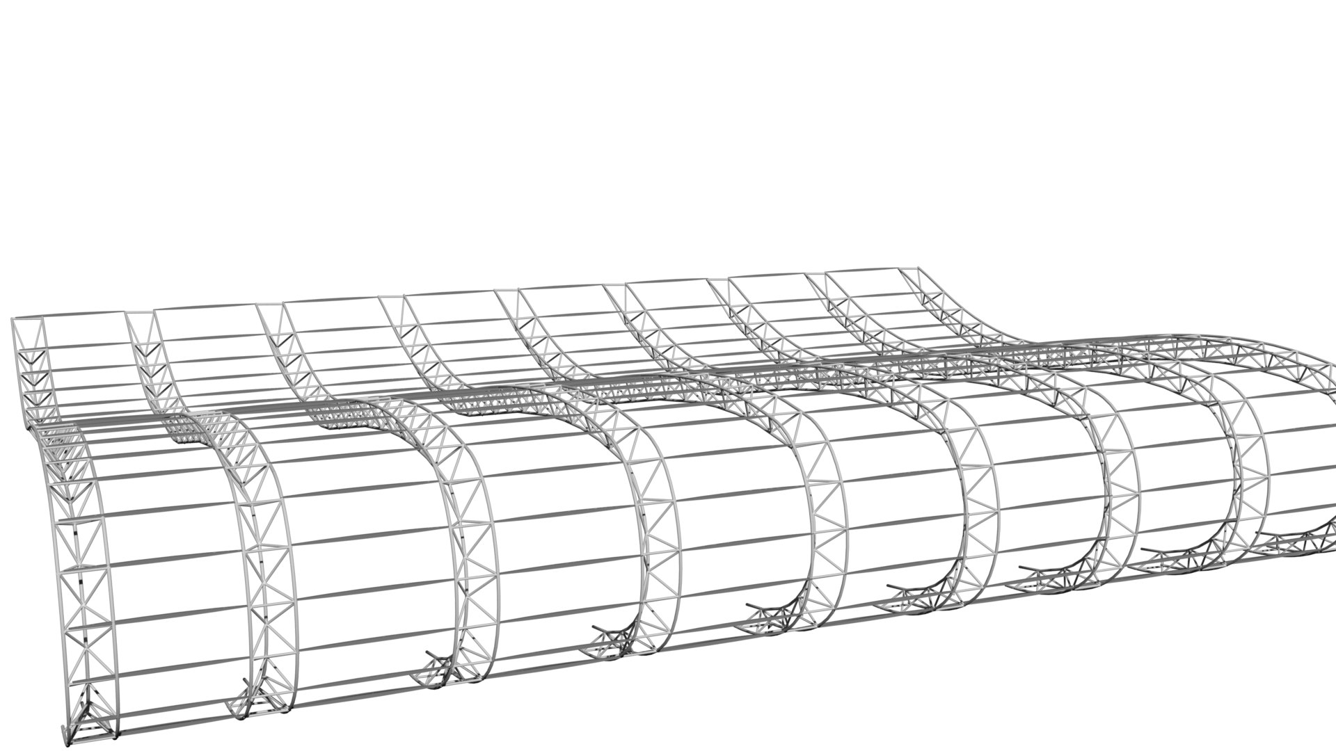 Curved Roof Structure 3D Model - TurboSquid 1377963