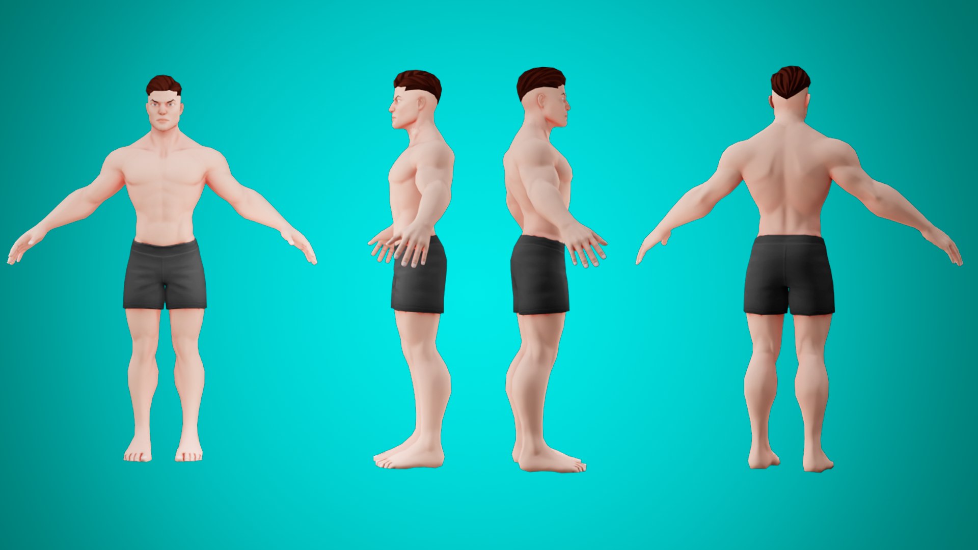 3D Jake: Base Mesh Character Game-ready - TurboSquid 1735127