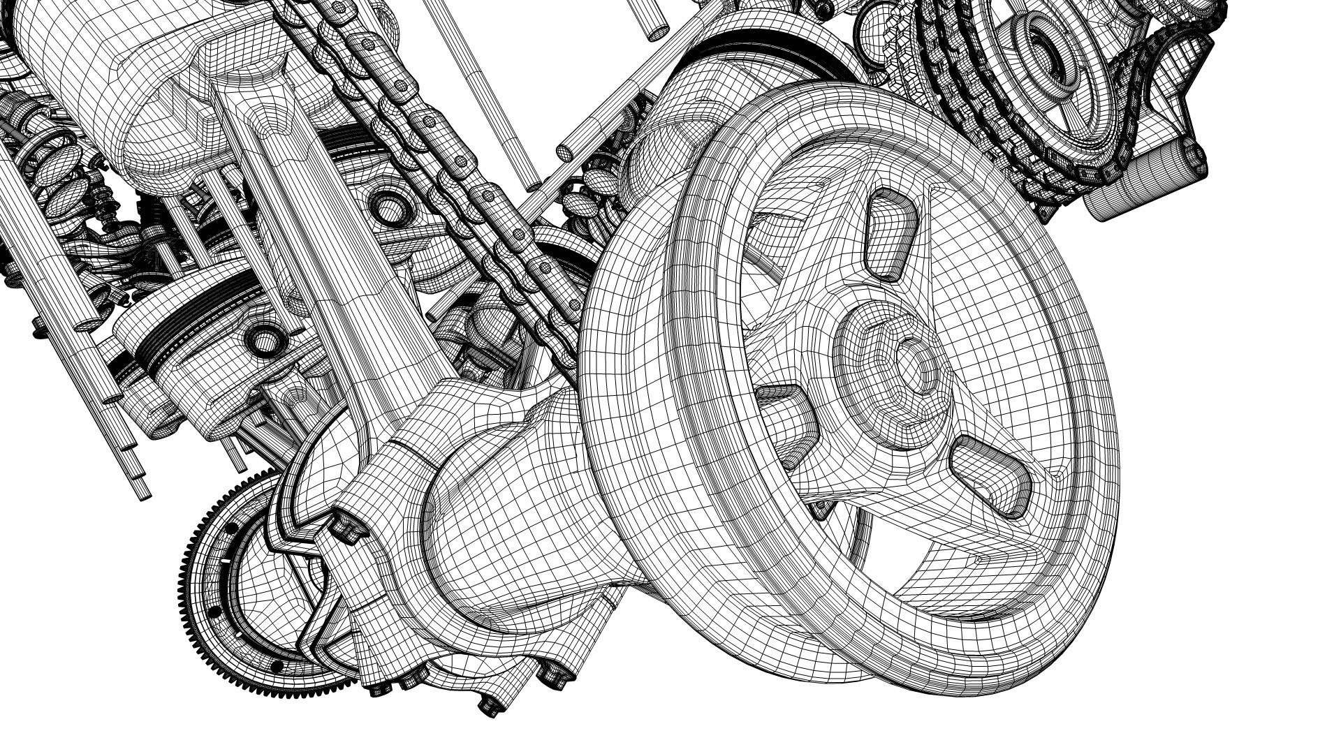 3D W12 Engine Working Animated - TurboSquid 1862829
