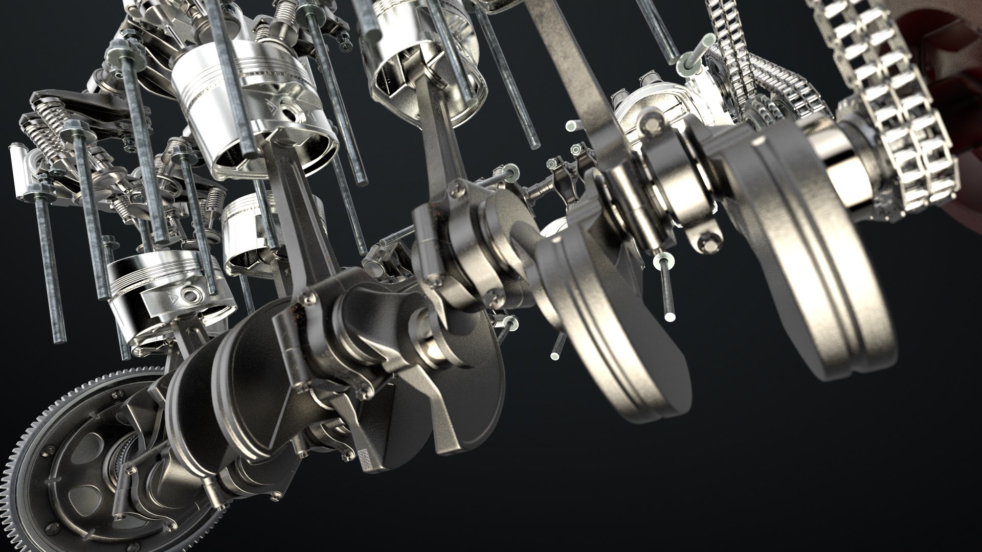 3D W12 Engine Working Animated - TurboSquid 1862829