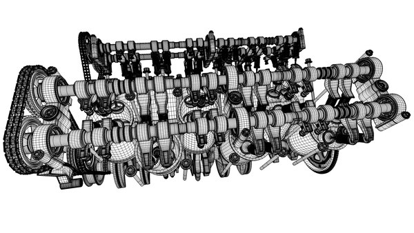 3D W12 Engine Working Animated - TurboSquid 1862829