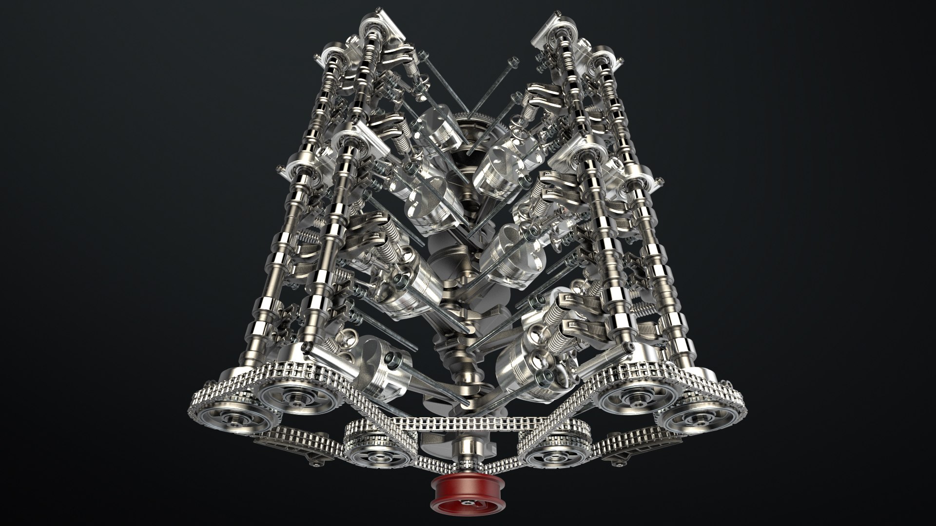 3D W12 Engine Working Animated - TurboSquid 1862829