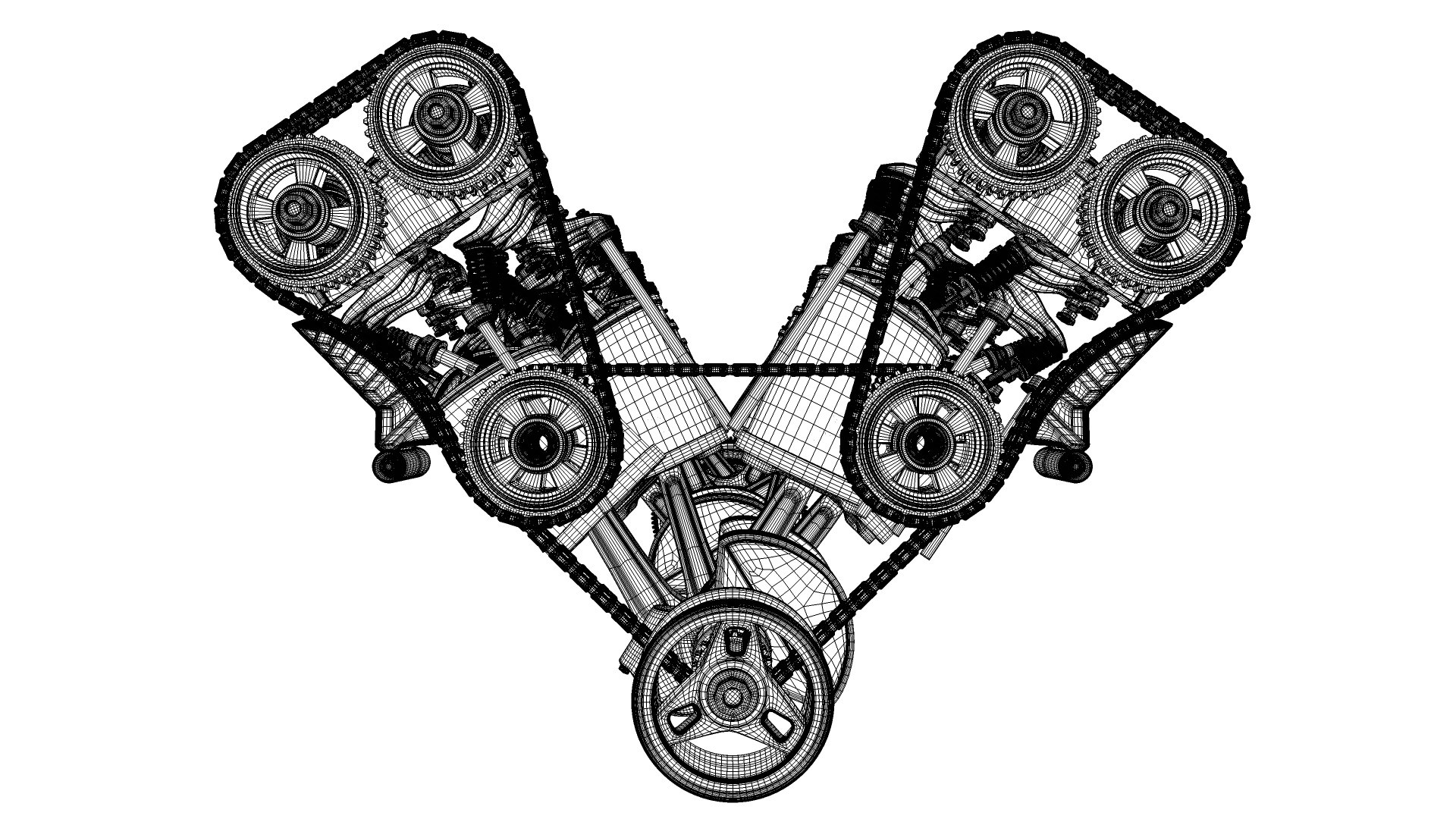 3D W12 Engine Working Animated - TurboSquid 1862829