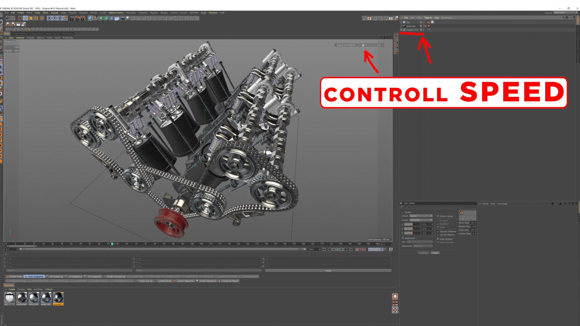 3D W12 Engine Working Animated - TurboSquid 1862829