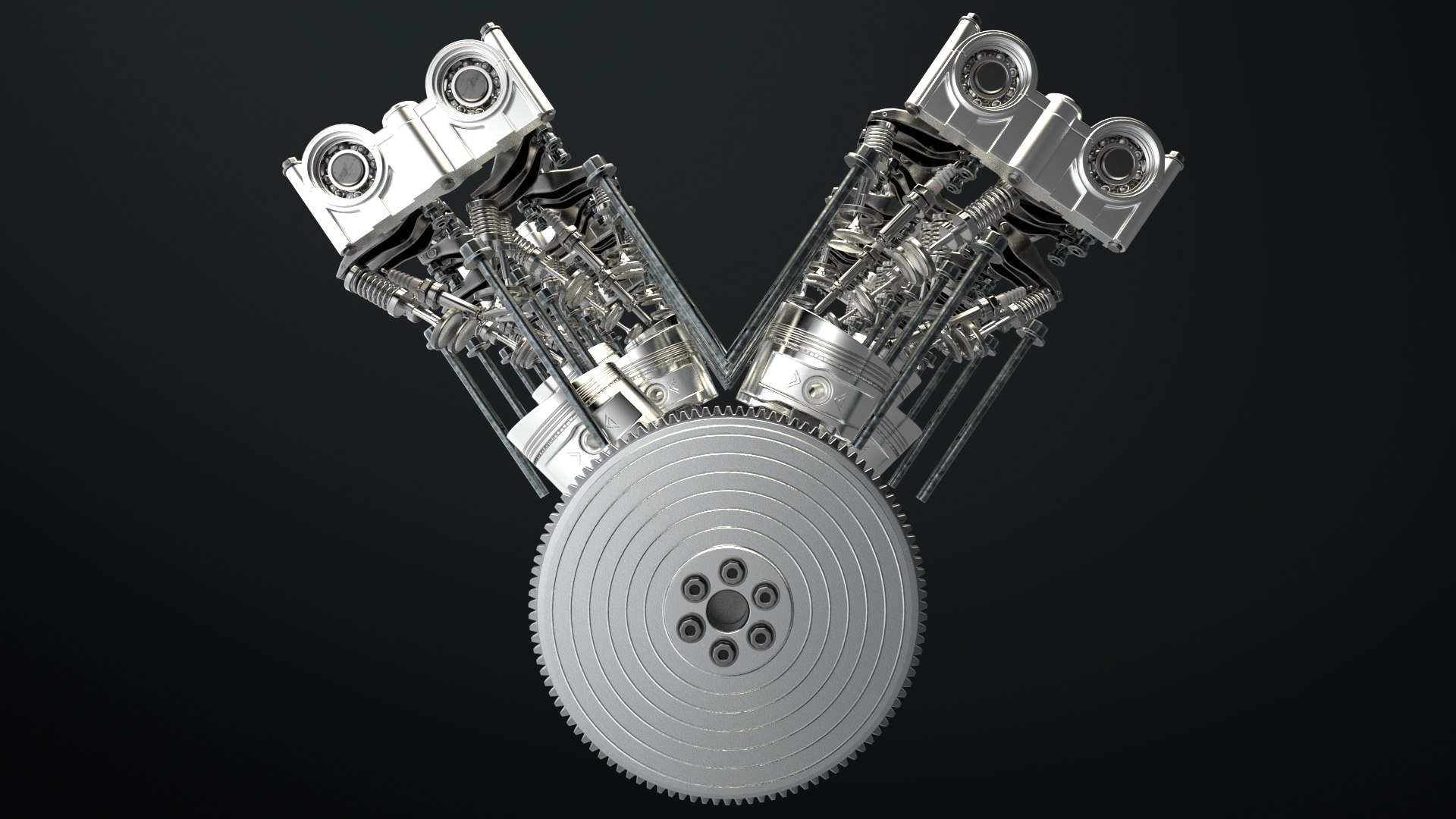 3D W12 Engine Working Animated - TurboSquid 1862829