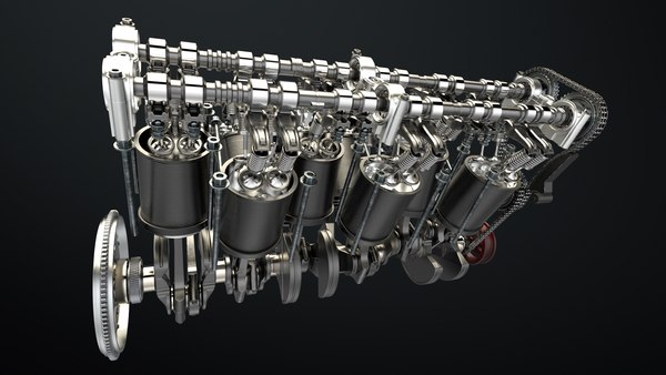 3D W12 Engine Working Animated - TurboSquid 1862829