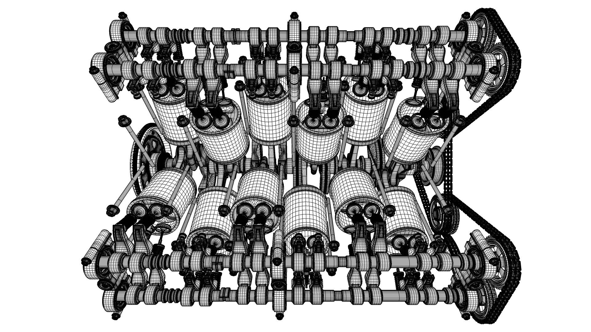 3D W12 Engine Working Animated - TurboSquid 1862829