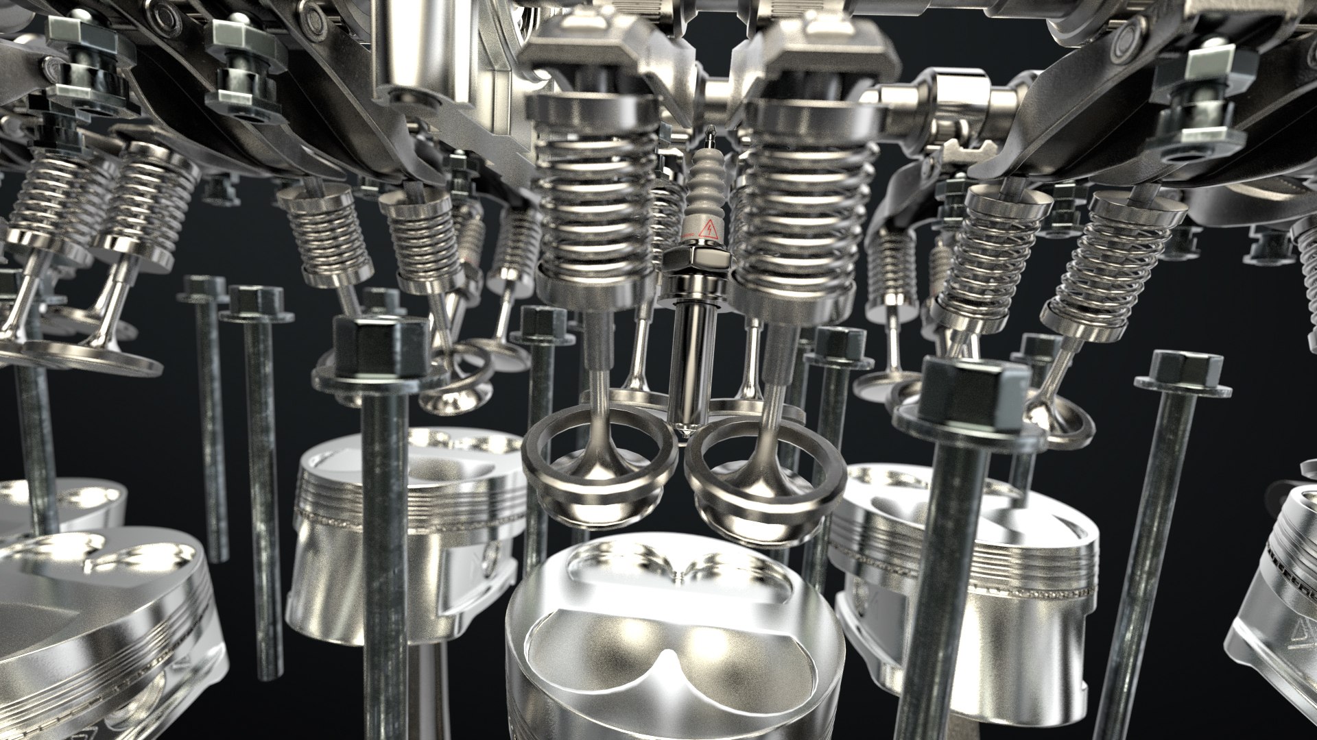 3D W12 Engine Working Animated - TurboSquid 1862829