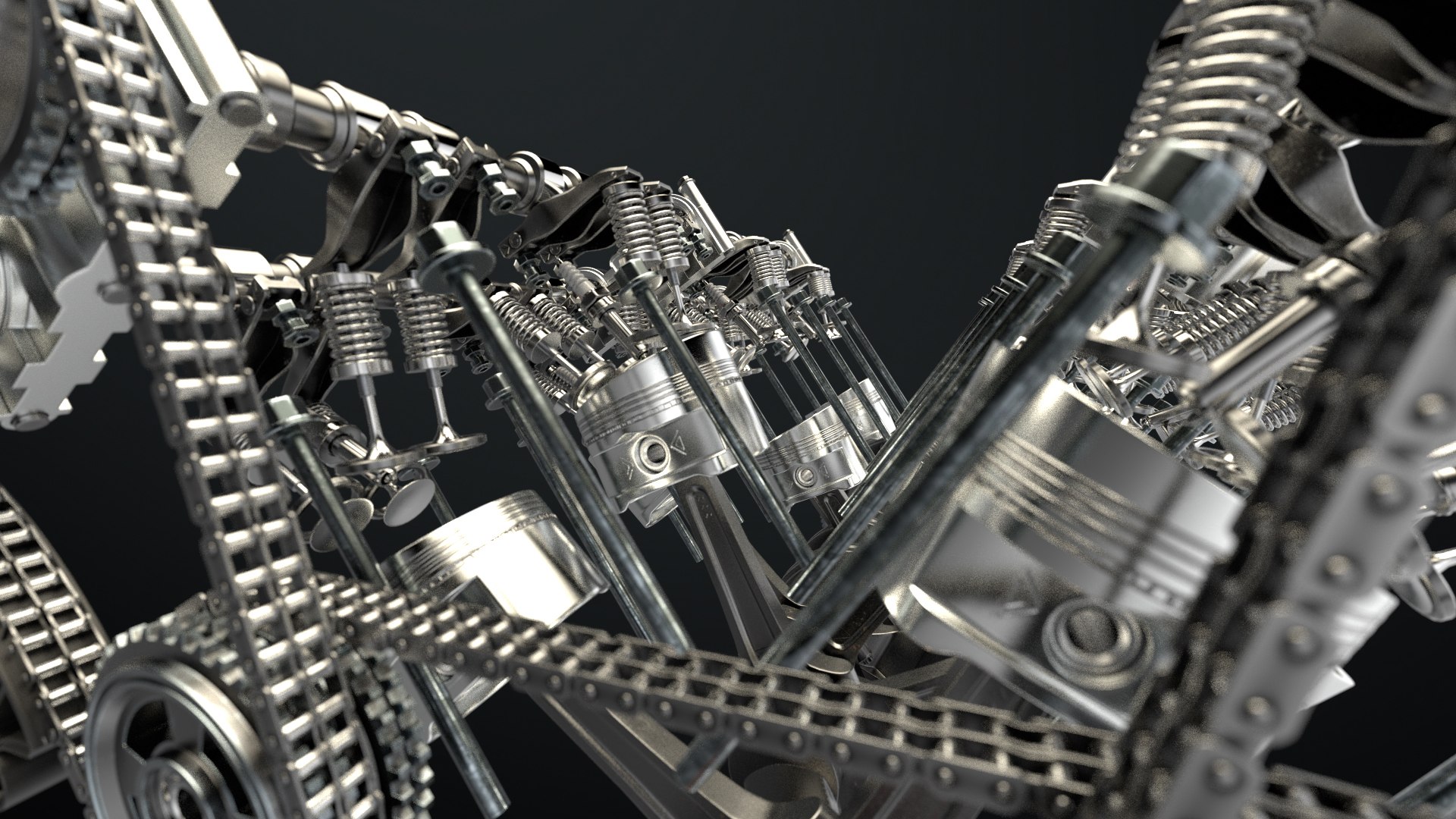 3D W12 Engine Working Animated - TurboSquid 1862829