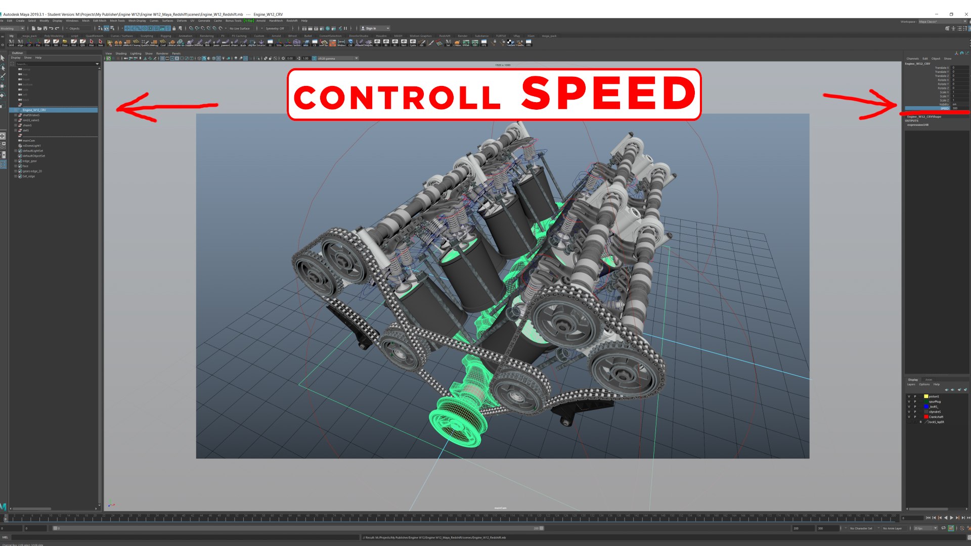 3D W12 Engine Working Animated - TurboSquid 1862829