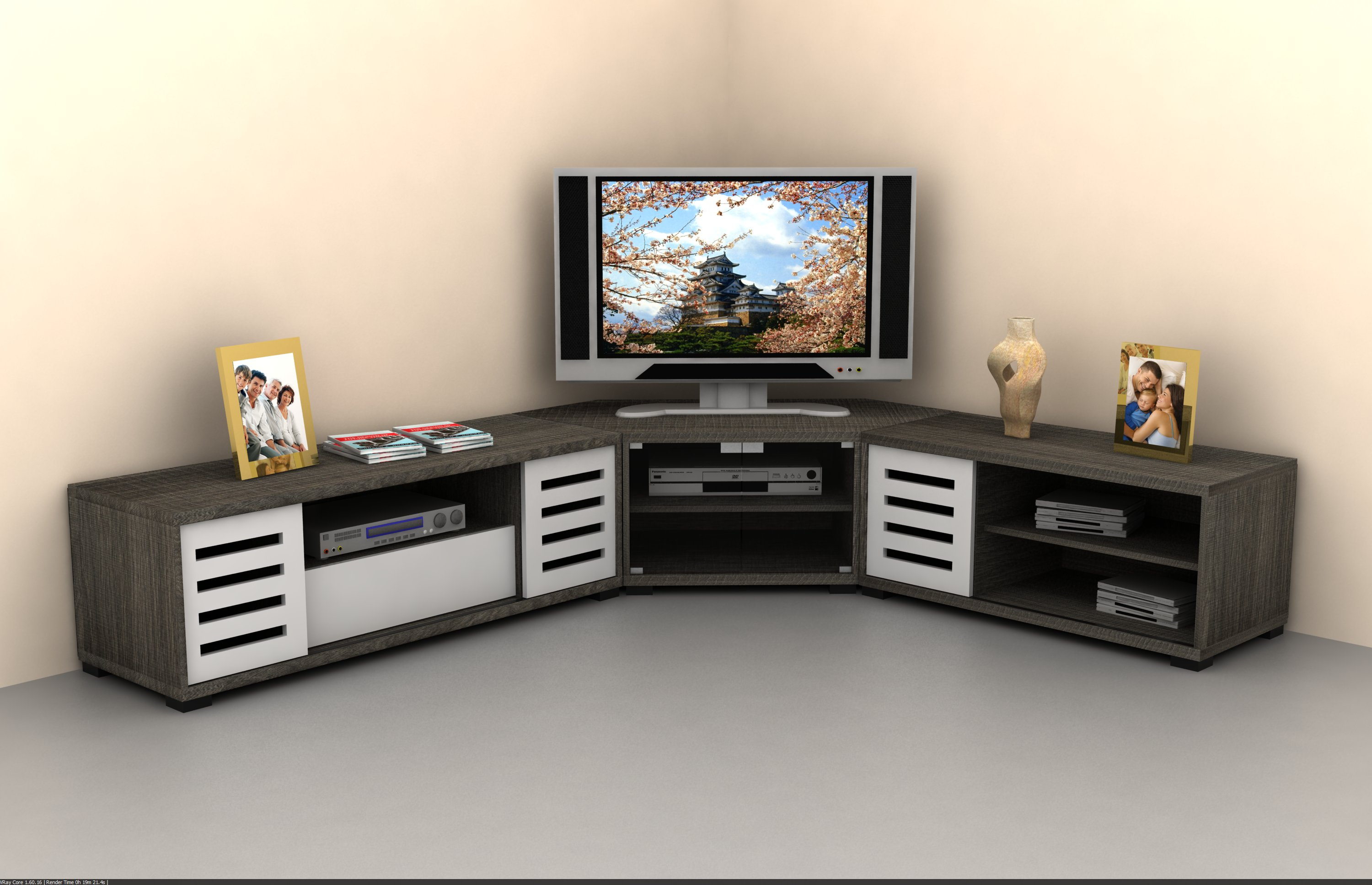 japanese living room tv cabinet 3d 3ds