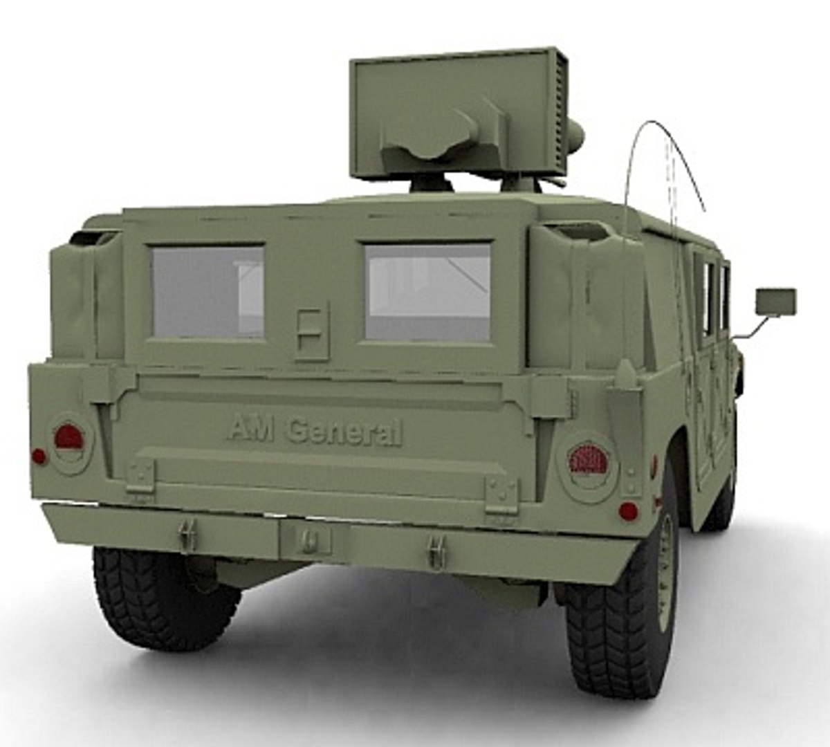 humvee m242 bushmaster 3d model