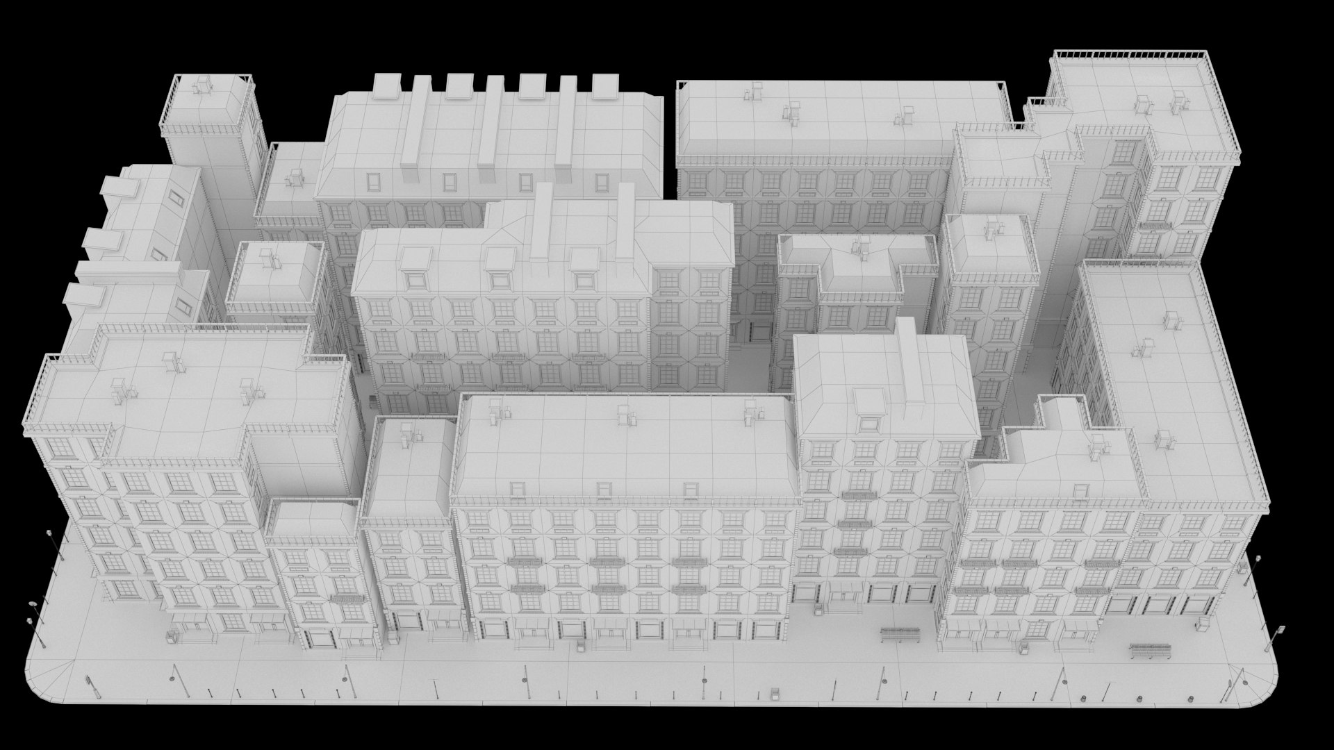 City Block European 3D model - TurboSquid 2019008