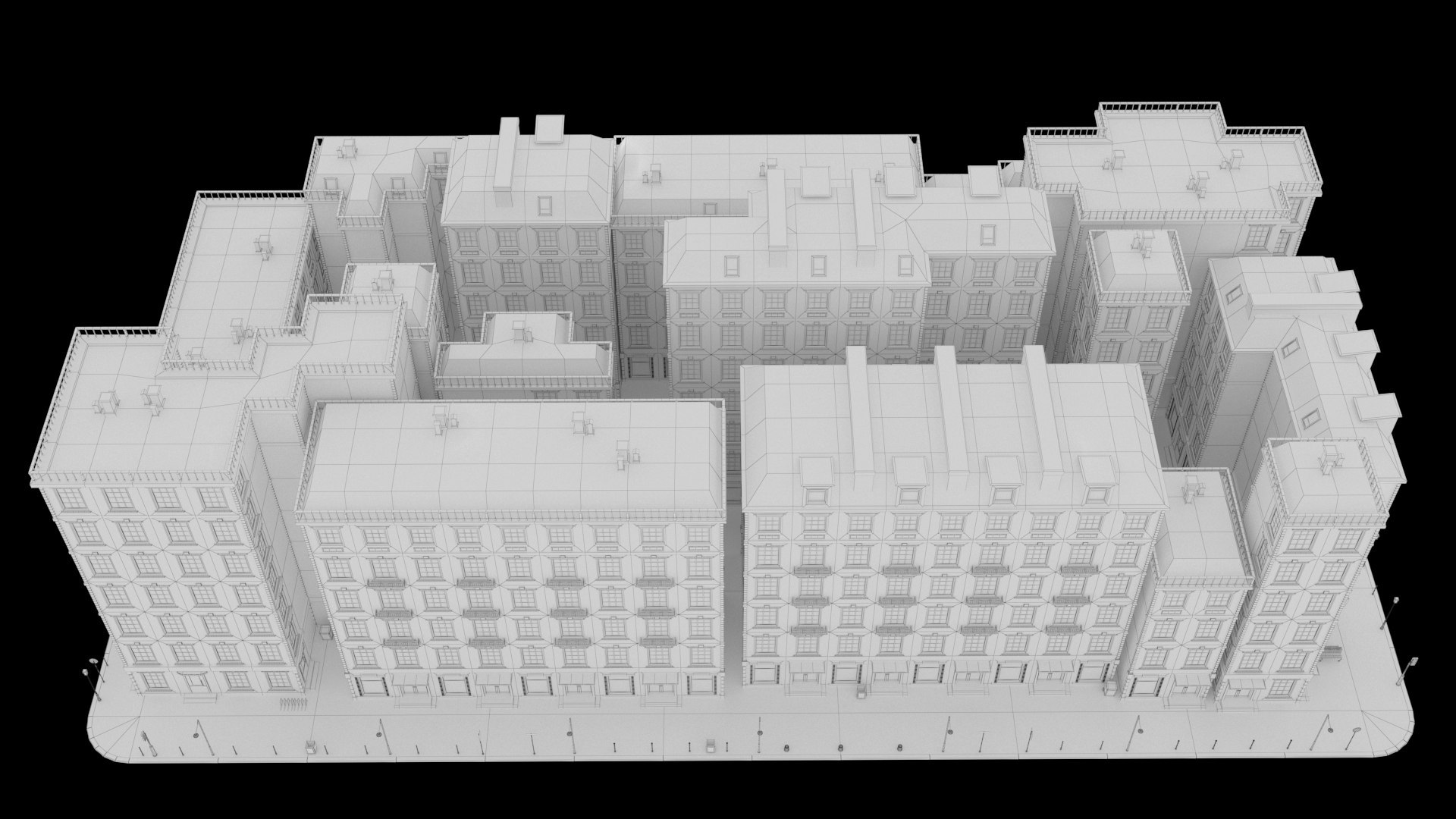 City Block European 3D model - TurboSquid 2019008