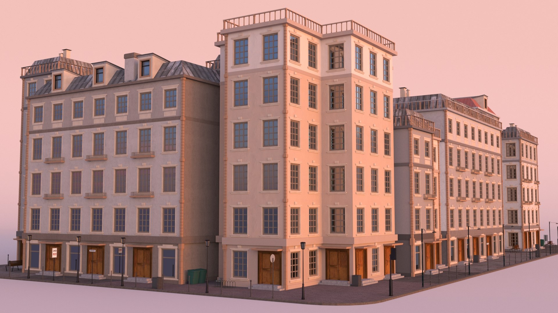 City Block European 3D model - TurboSquid 2019008