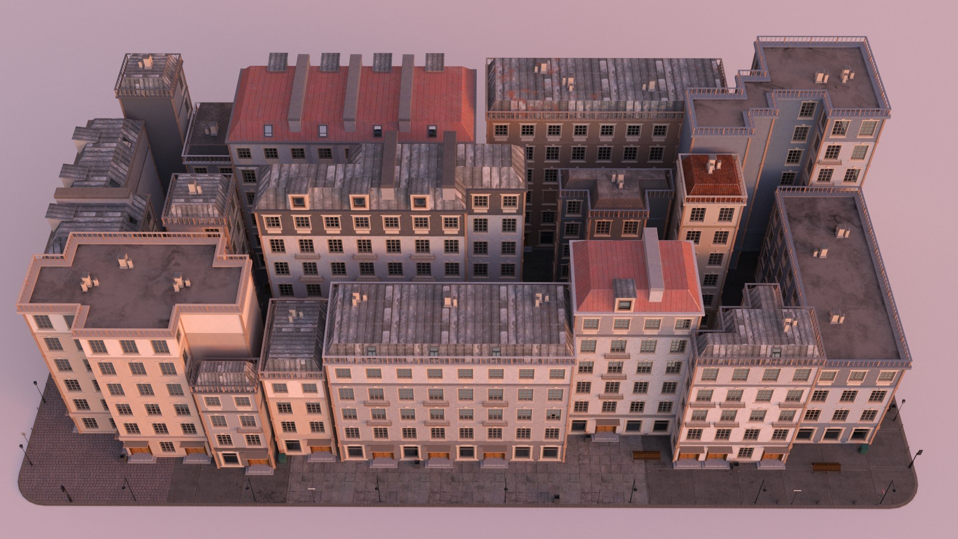 City Block European 3D model - TurboSquid 2019008