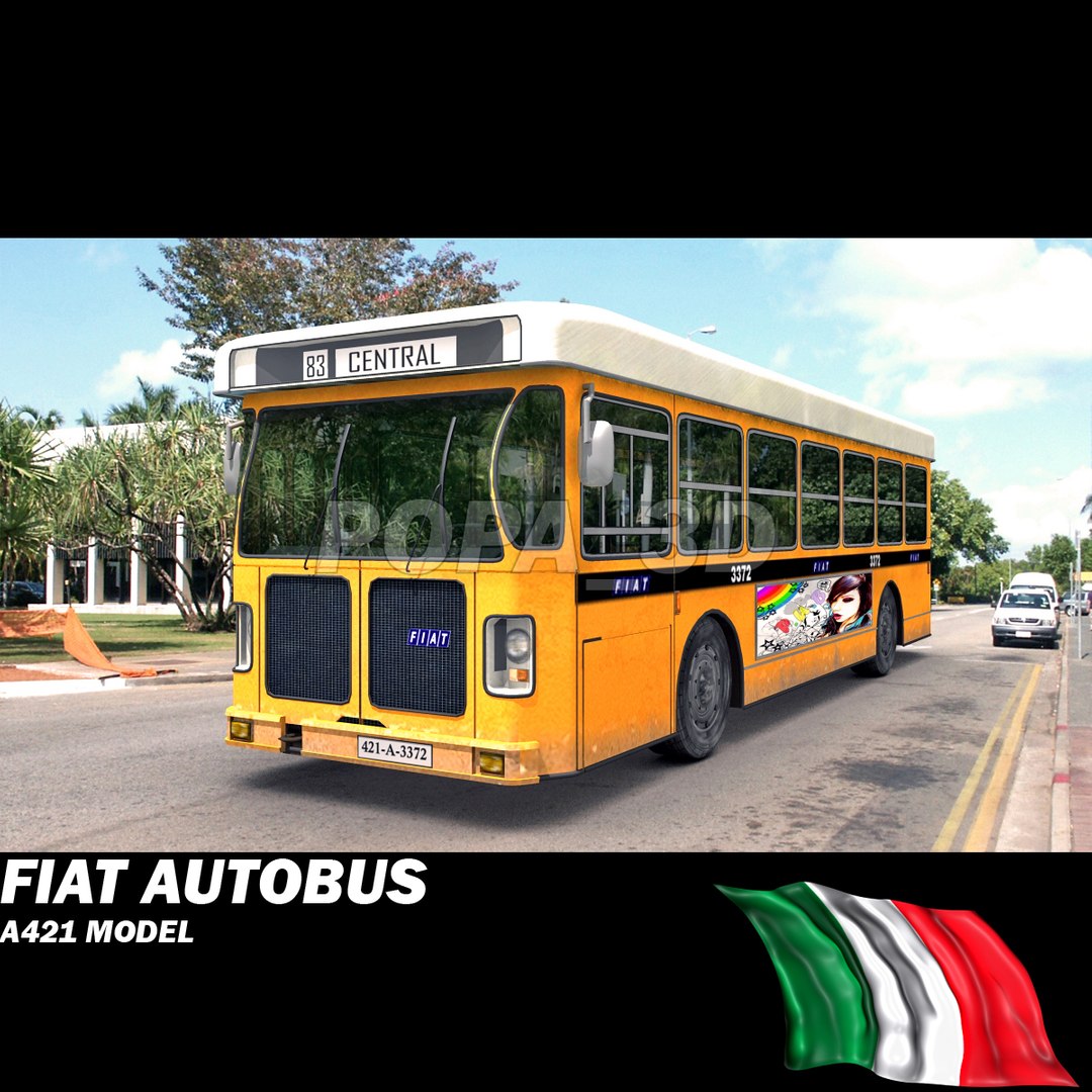 Fiat Autobus 421a 3d C4d