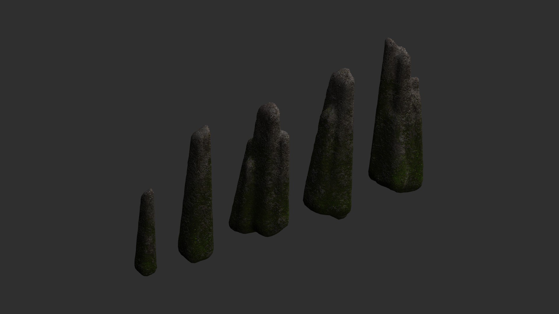 3D Rock Spires - Moss 1 - TurboSquid 2058060