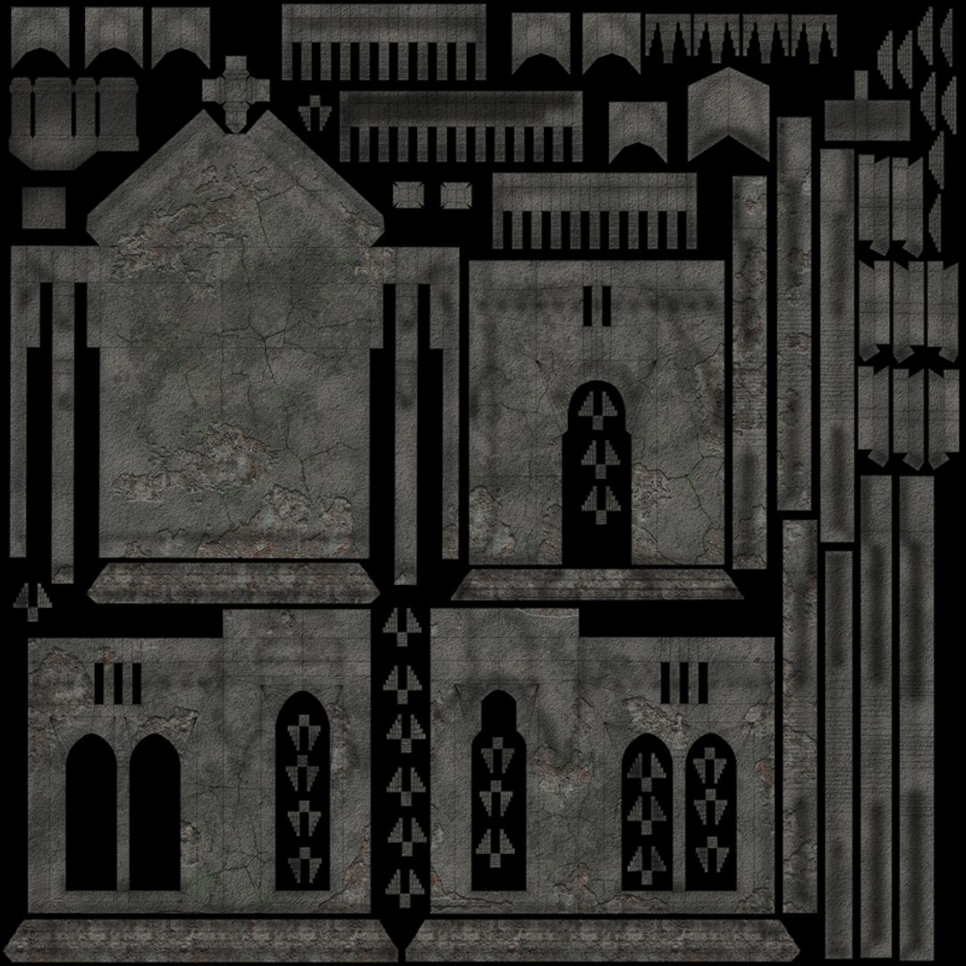 Gothic House Build 3d Model