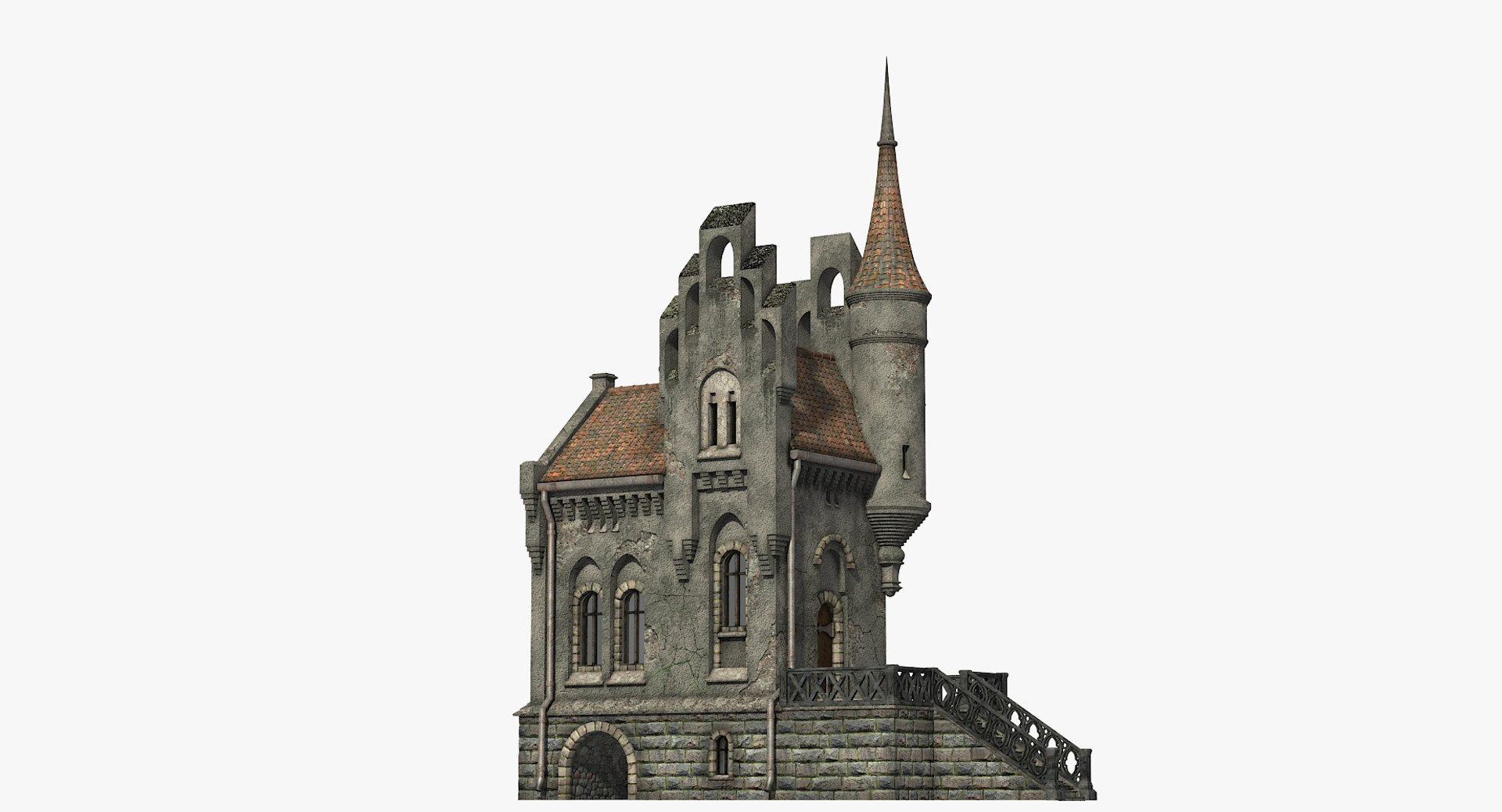 Gothic House Build 3d Model