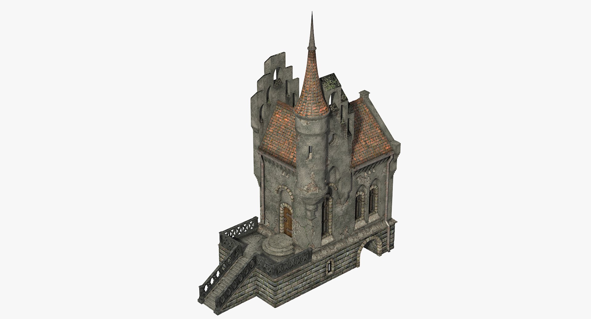 Gothic House Build 3d Model