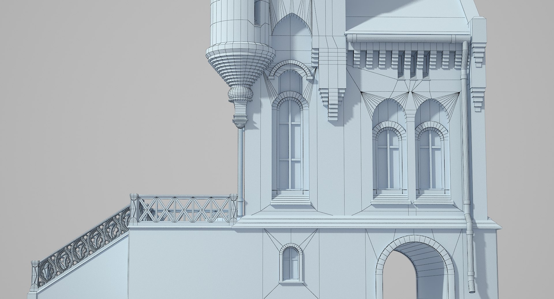 Gothic House Build 3d Model