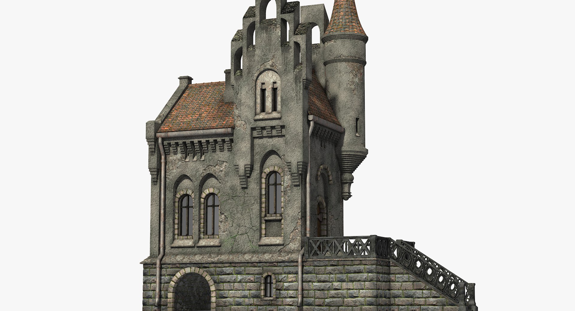 Gothic House Build 3d Model
