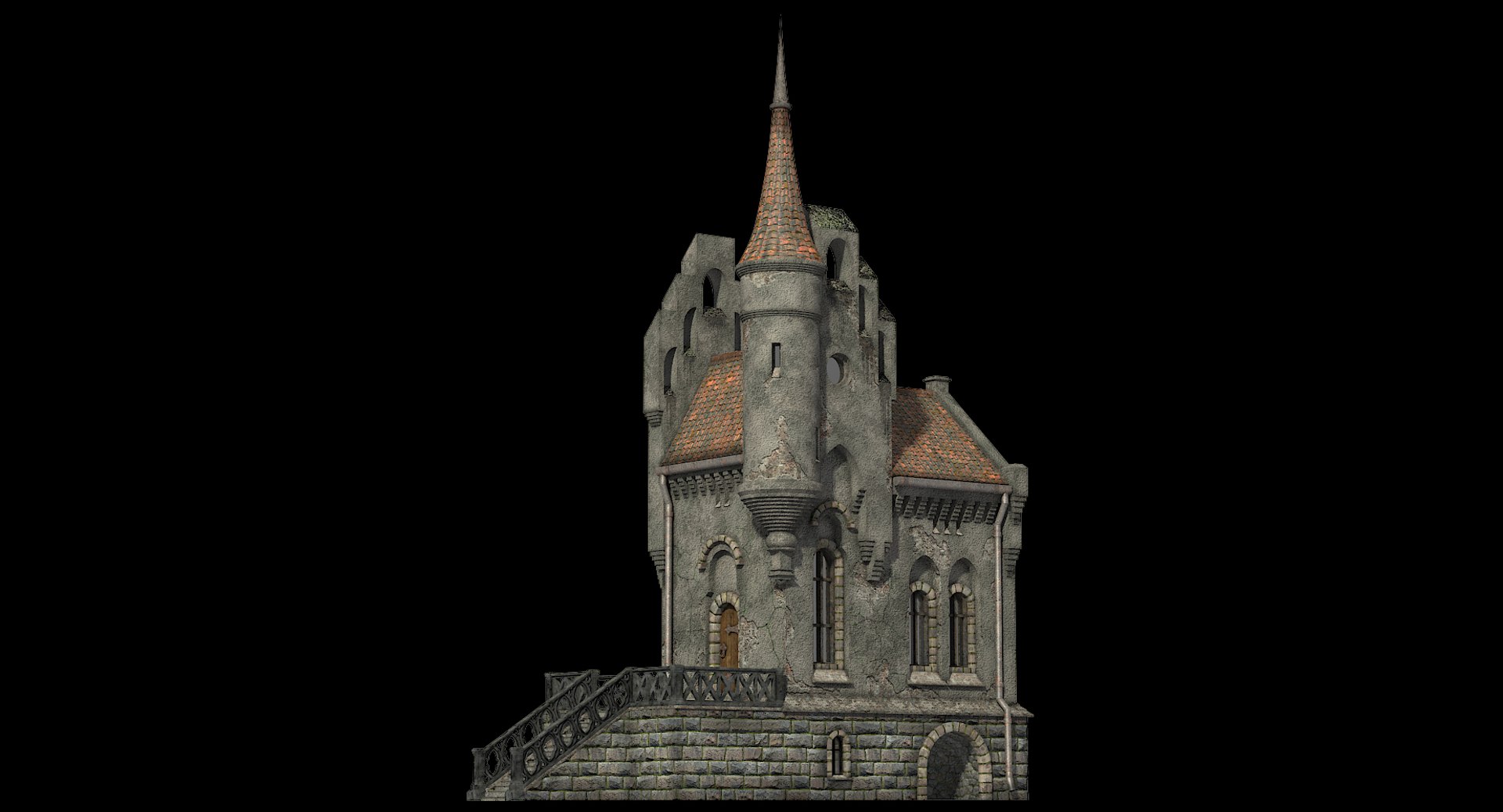 Gothic House Build 3d Model