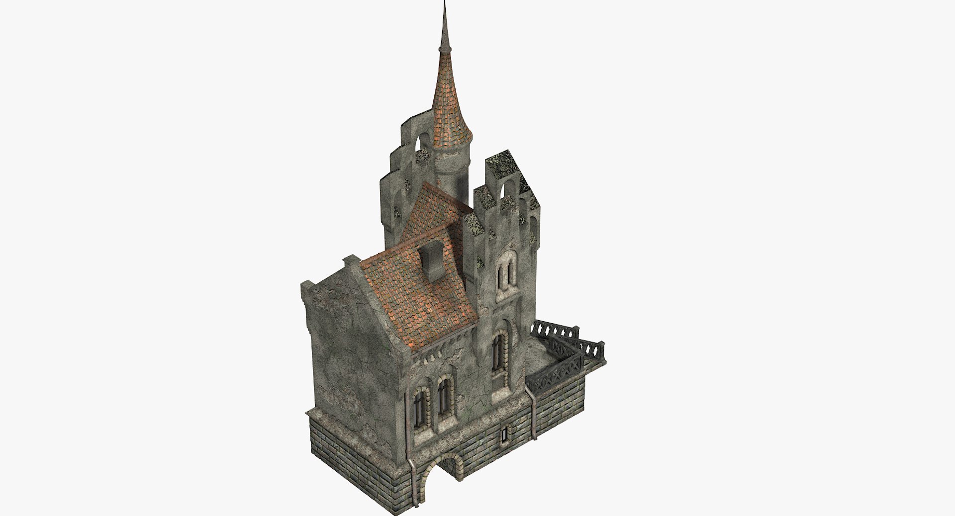 Gothic House Build 3d Model