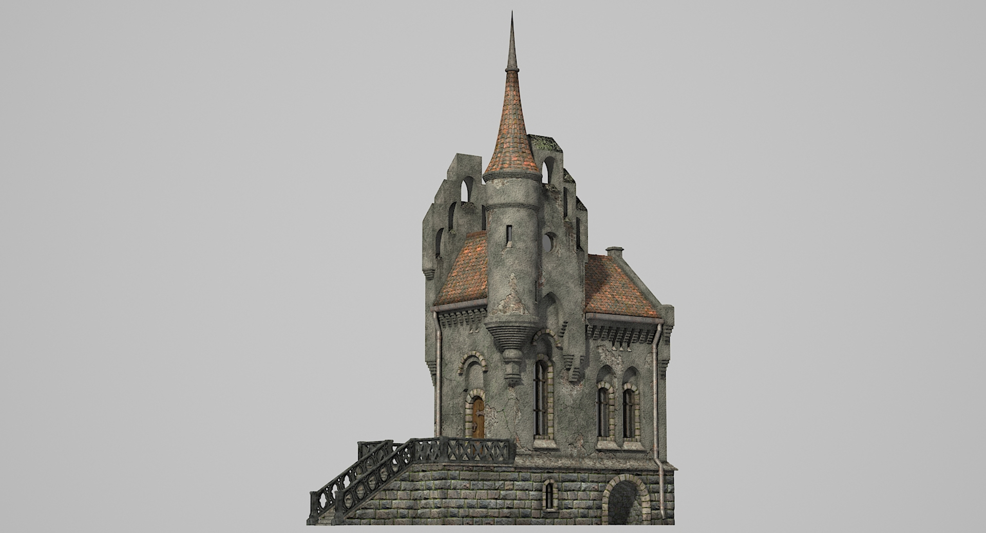 Gothic House Build 3d Model