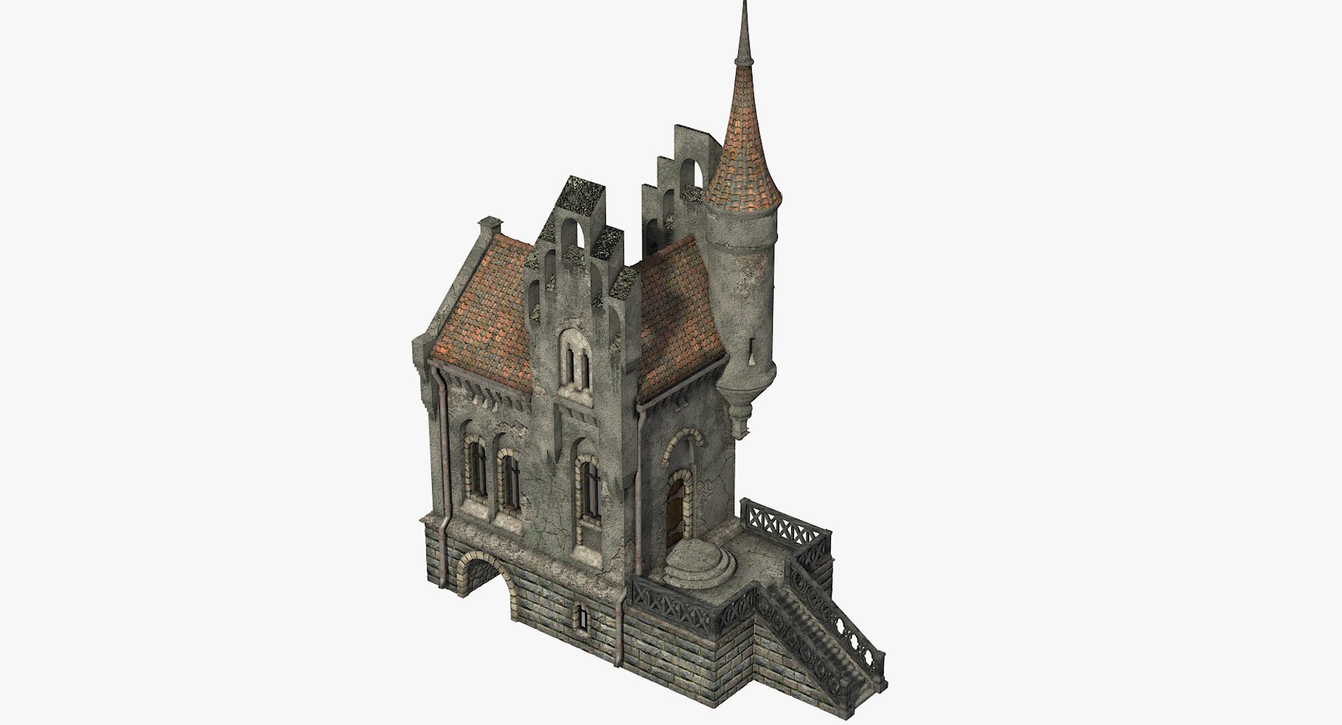 Gothic House Build 3d Model