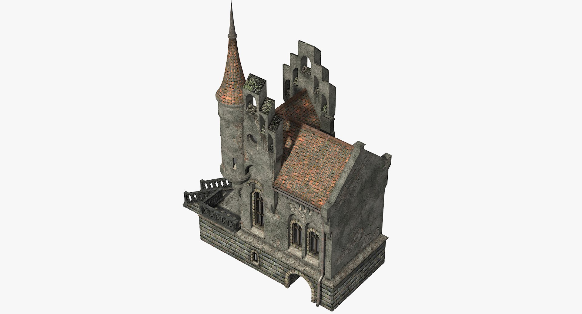 Gothic House Build 3d Model