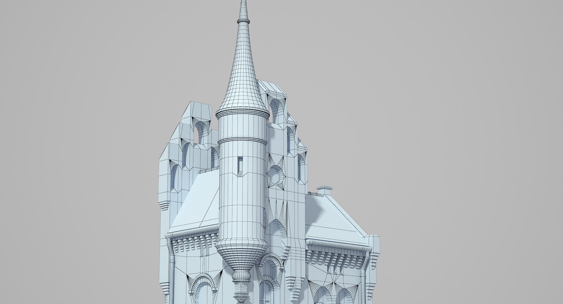 Gothic House Build 3d Model