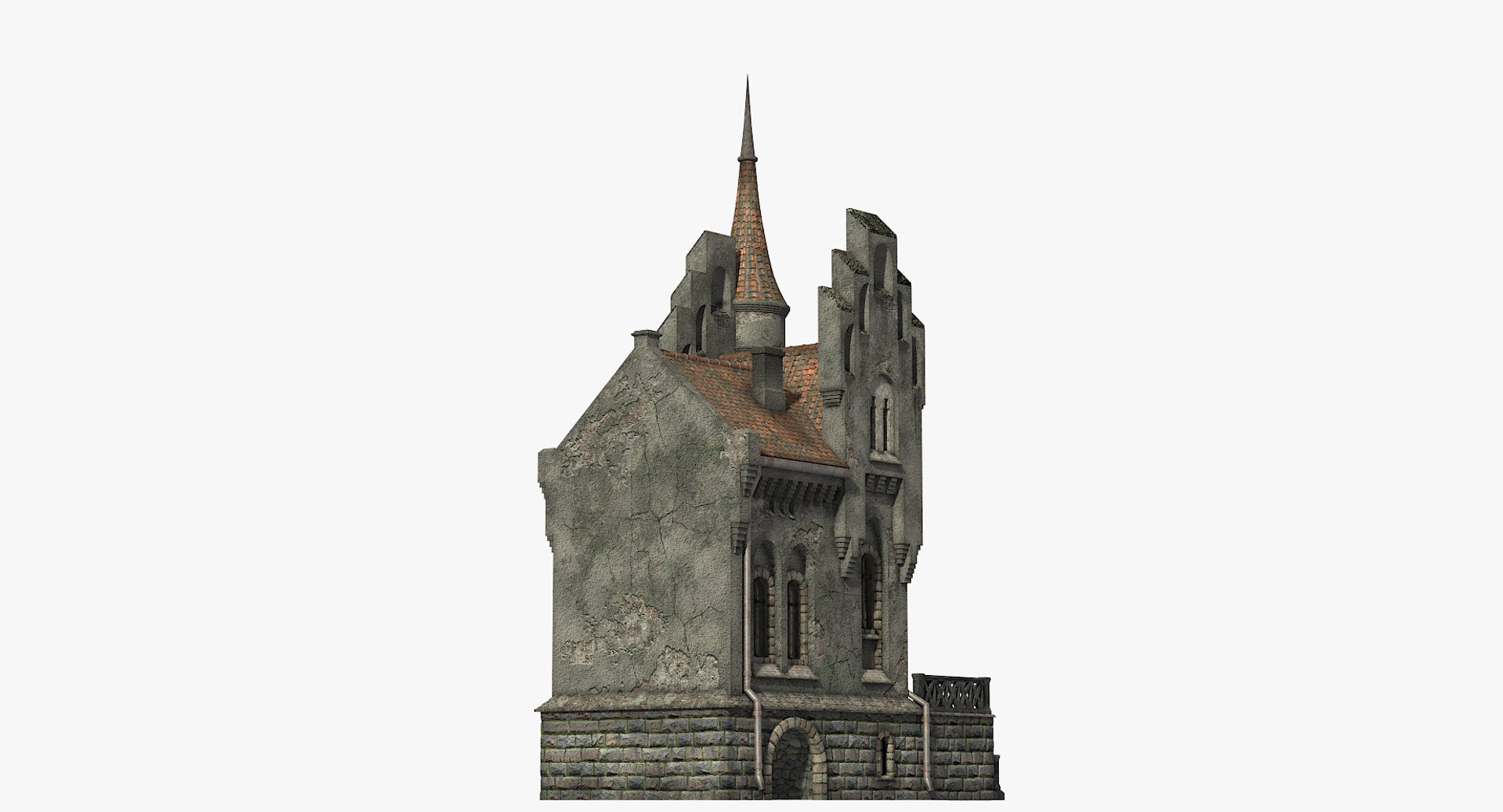 Gothic House Build 3d Model