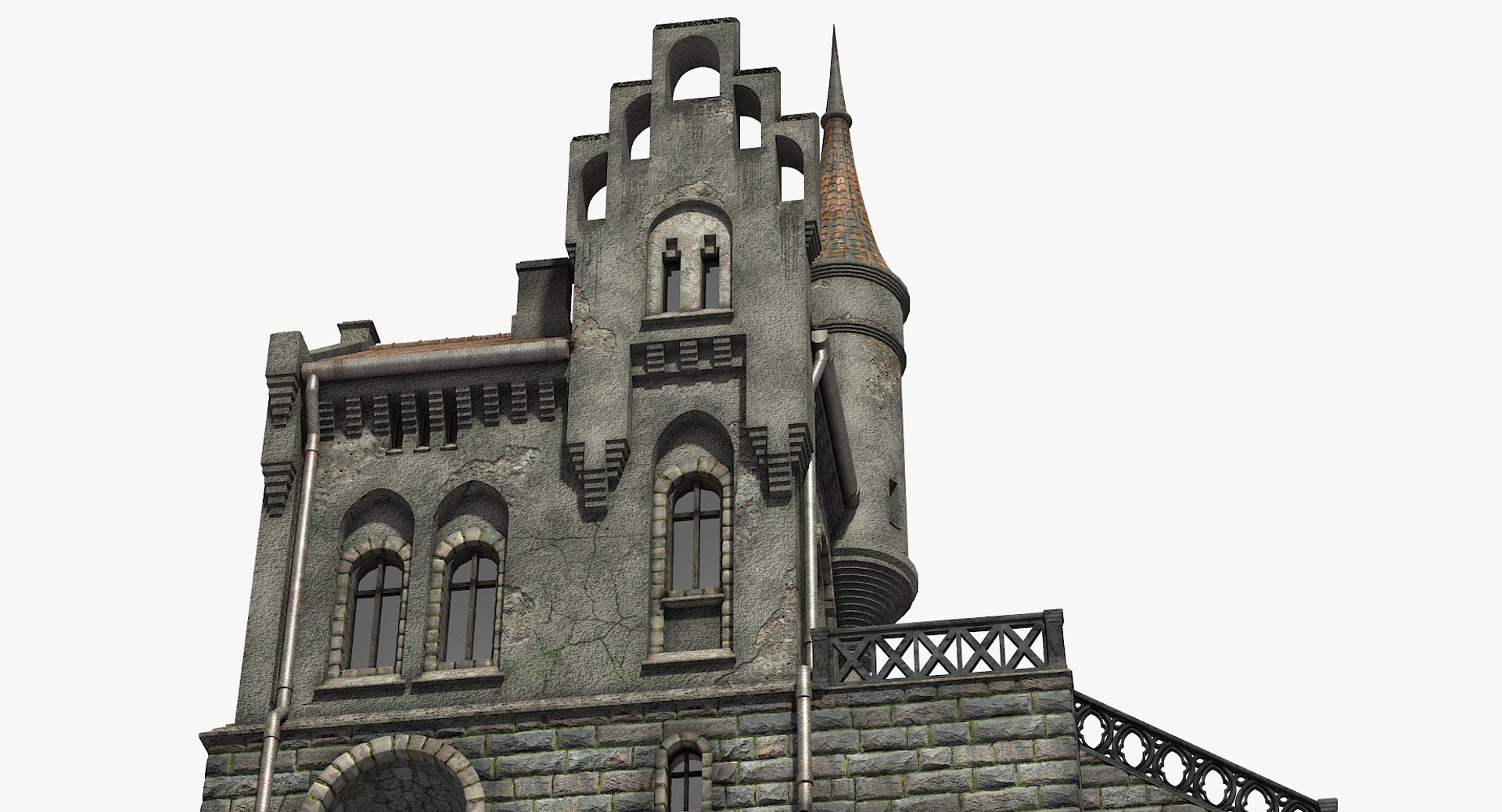 Gothic House Build 3d Model