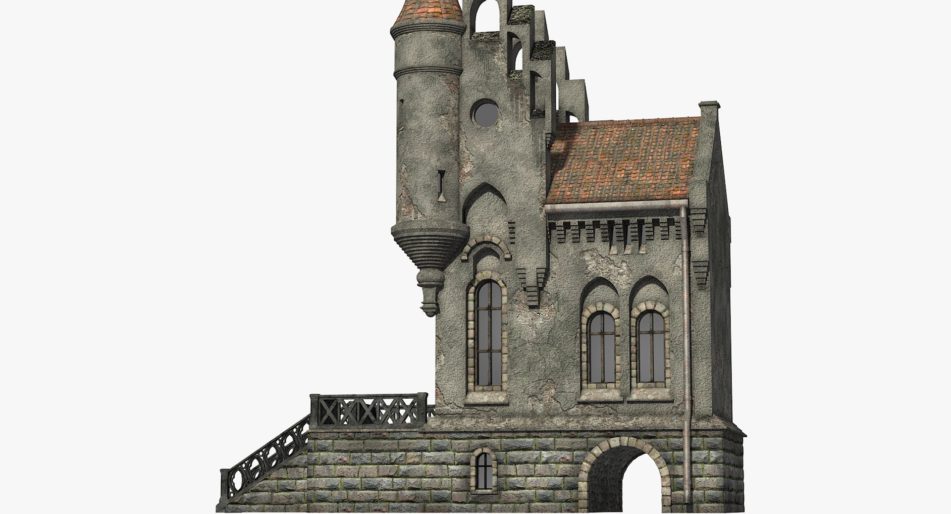 Gothic House Build 3d Model