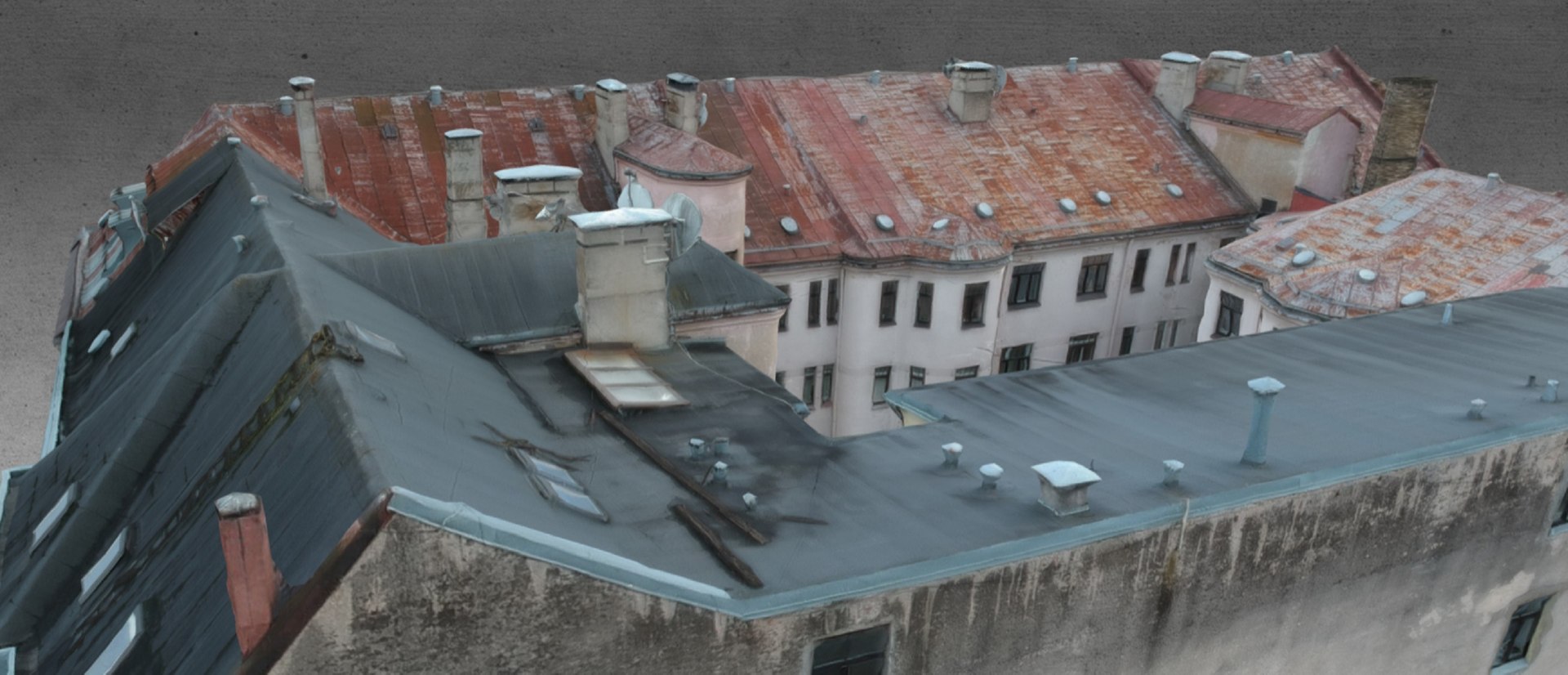 3D Rusty Building Rooftops - TurboSquid 1837527