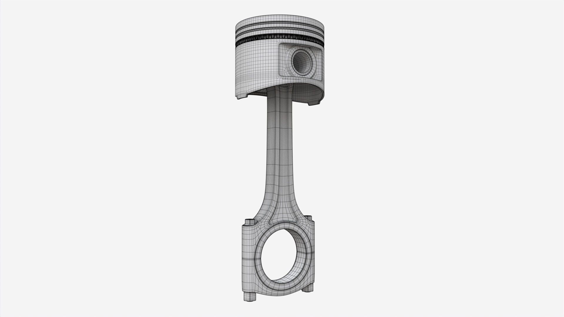3D Piston With Rod Model - TurboSquid 1935185