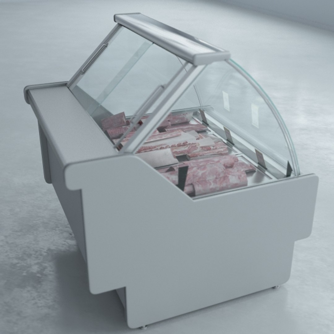 3d Model Custom Refrigerated Showcase Meat