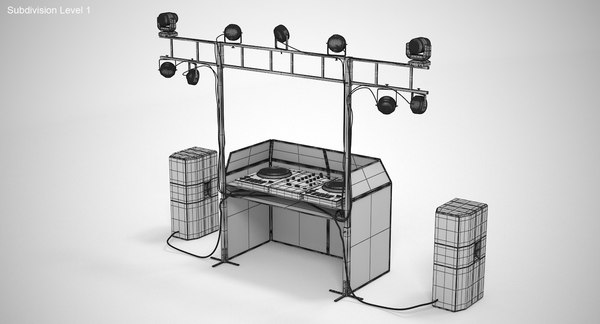Dj booth 3D model - TurboSquid 1408873