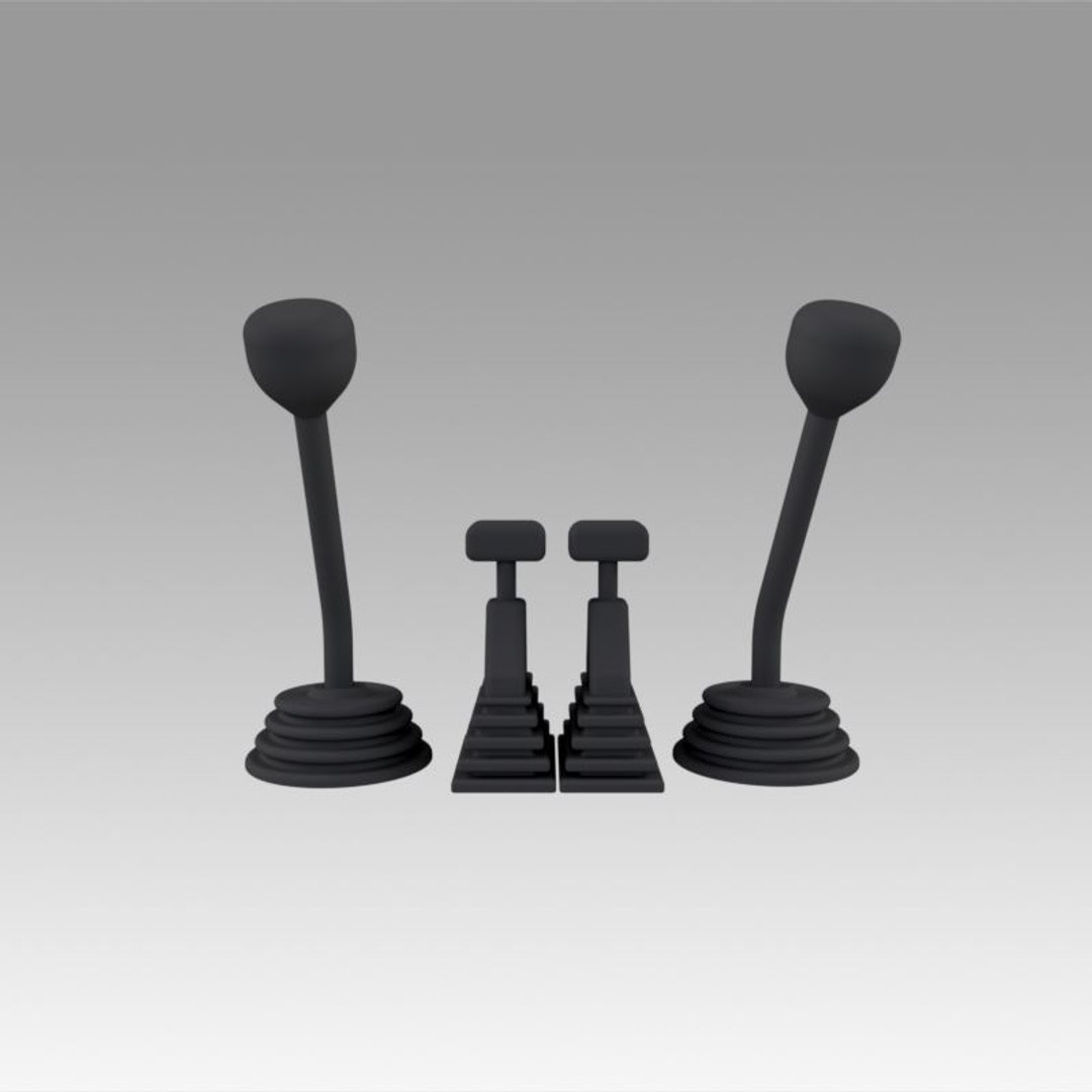 3D control levers model - TurboSquid 1427637