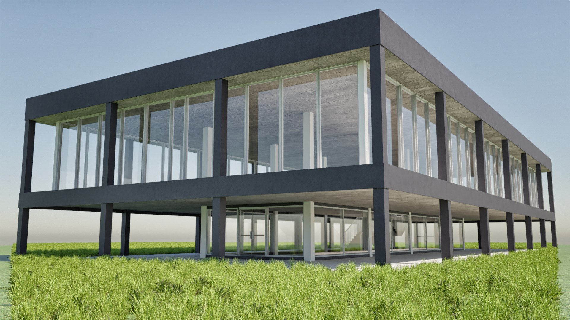 Modern office building 3D model 3D model - TurboSquid 2181693