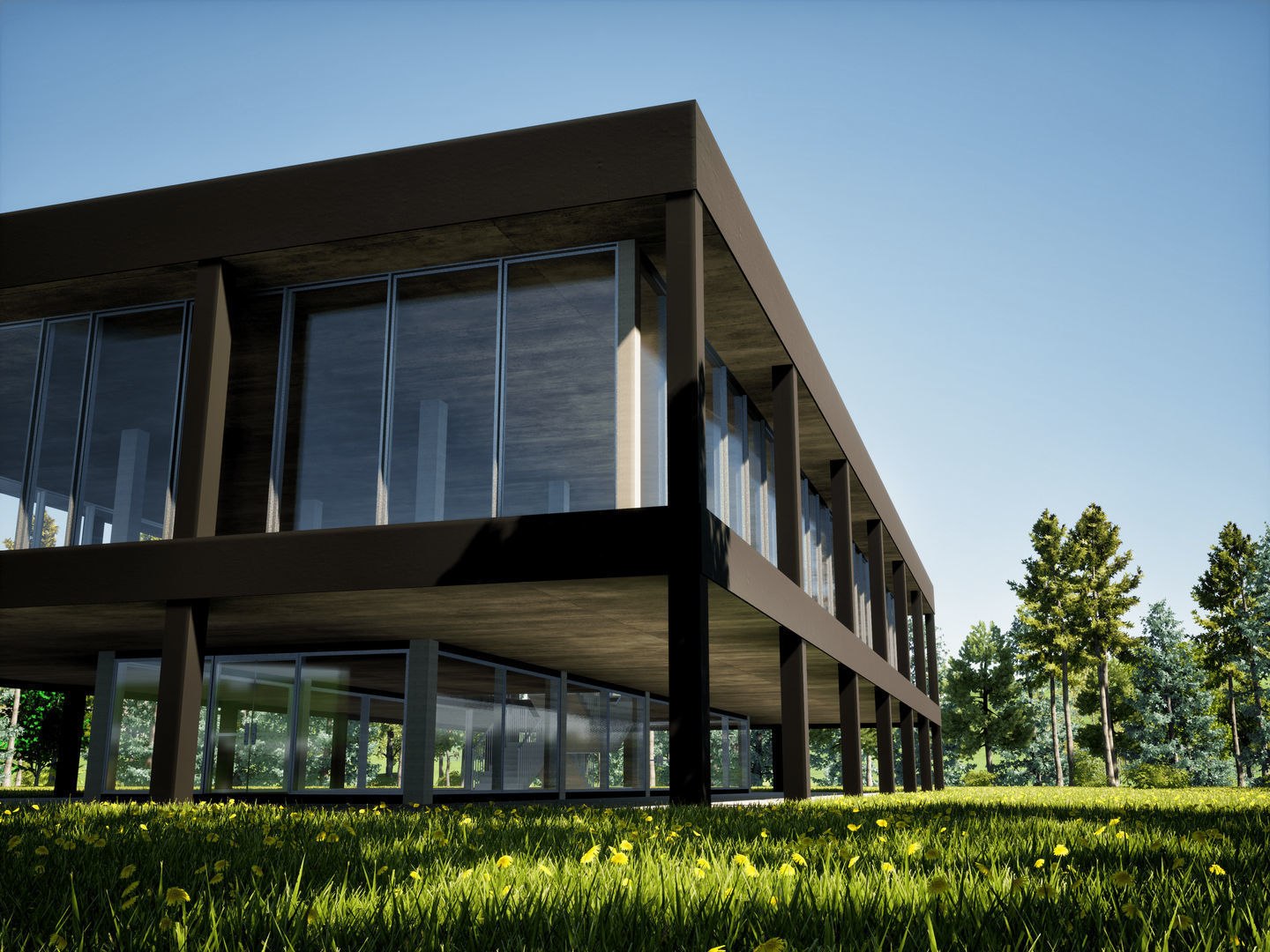 Modern office building 3D model 3D model - TurboSquid 2181693