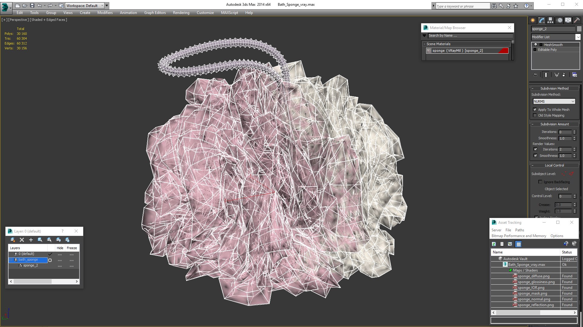 Mesh bath sponge 3D - TurboSquid 1518914