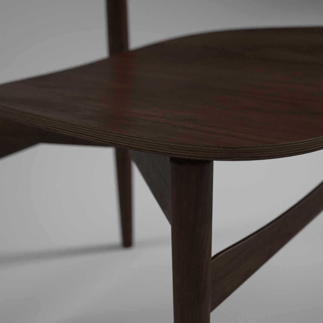 Mid-century Danish Dining Chair 3d Model