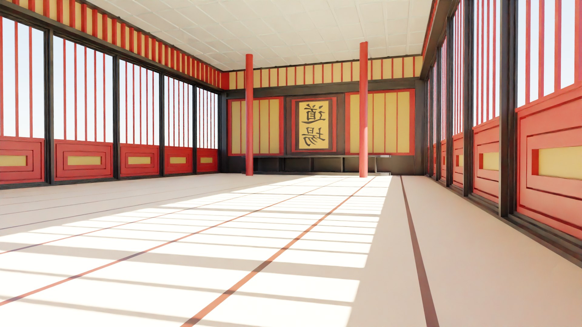 Dojo Hall 3D - TurboSquid 2157960