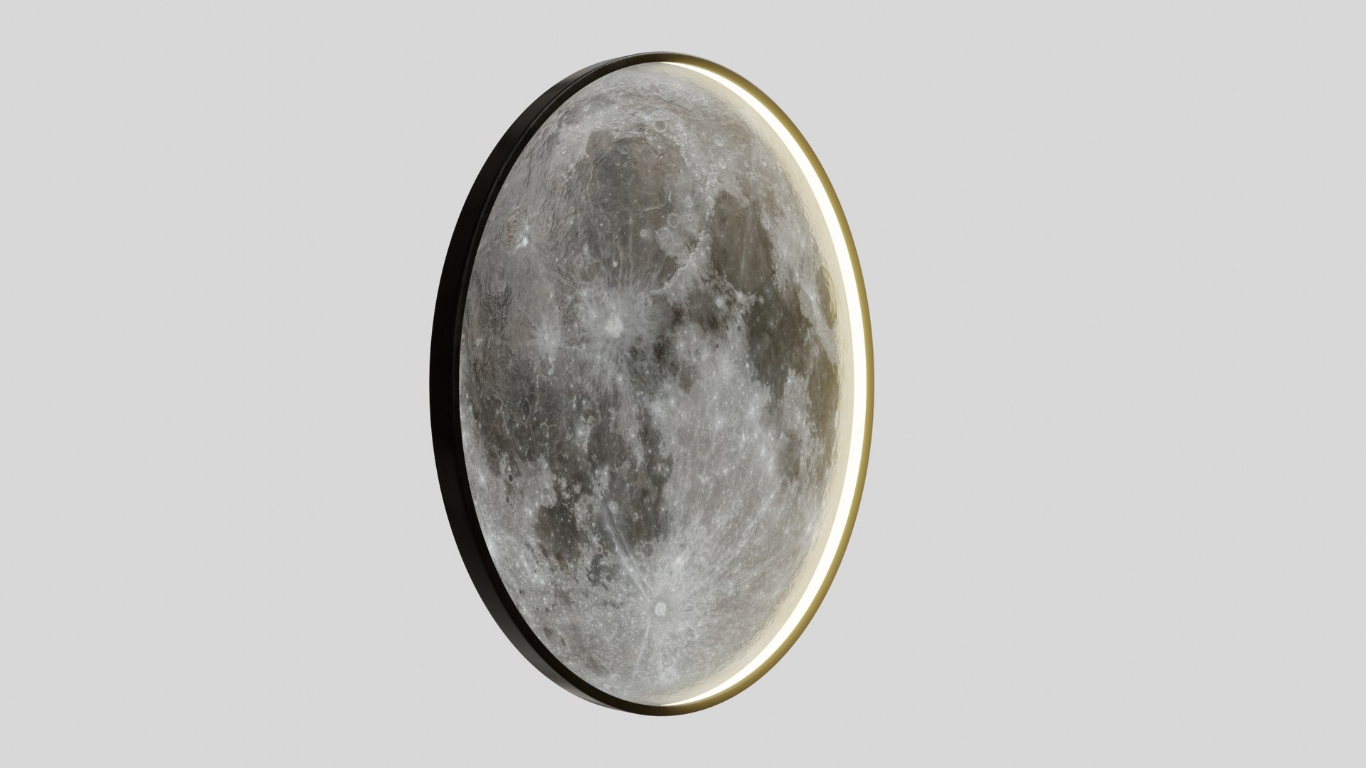 3D Model Modern Moon Wall Light - TurboSquid 2219018